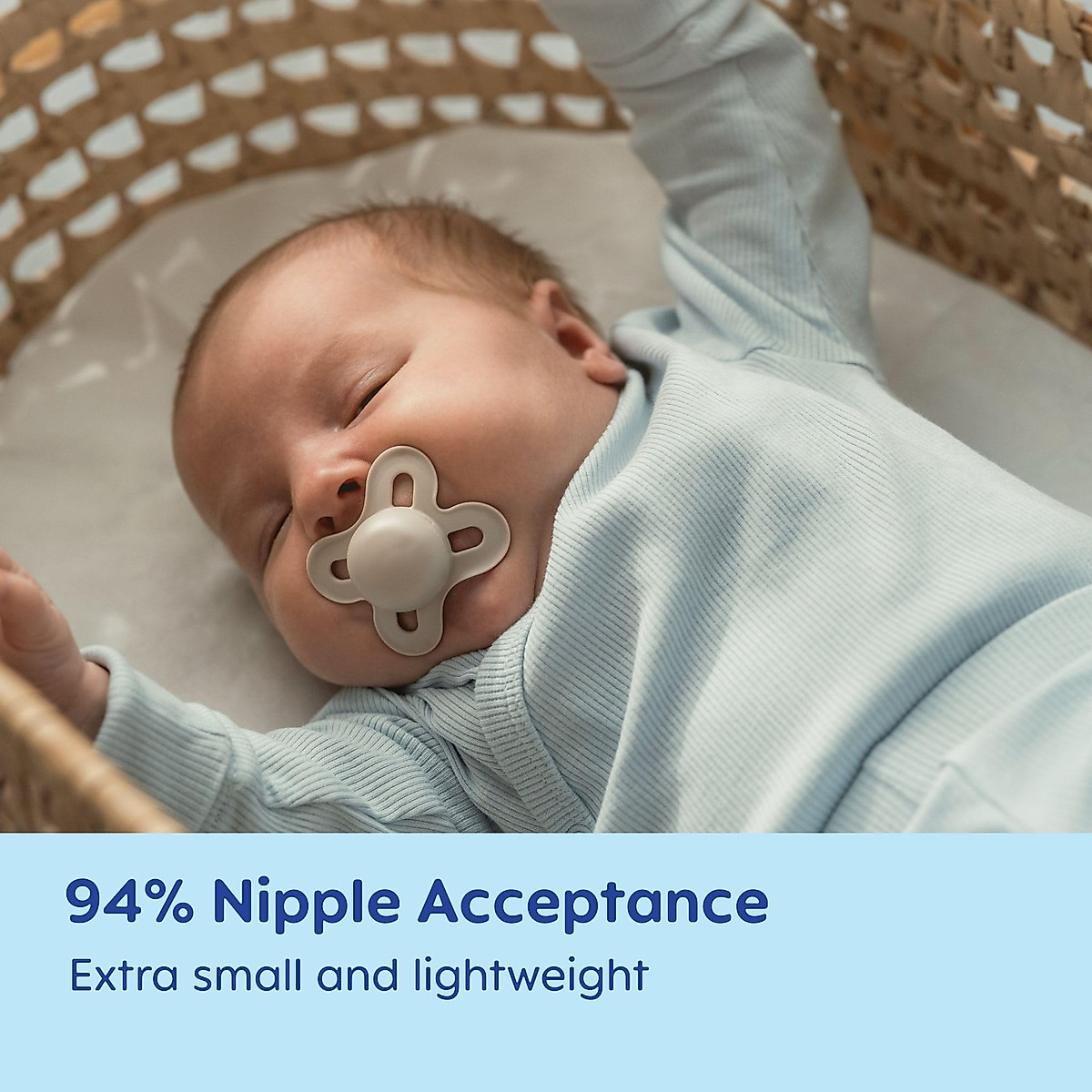 MAM Original Start Newborn Baby Pacifier, Best Pacifier for Breastfed Babies, Sterilizer Case, 2 Pack, 0-3 Months, Boy