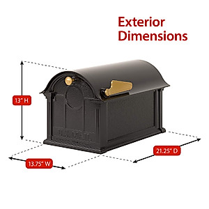 Whitehall™ Personalized Whitehall Balmoral Mailbox with Side Address Plaques, Monogram & Post Package (3 Colors Available)