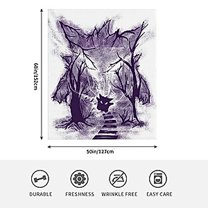 HAFSUM Cute Anime Blanket Cozy Warm Fleece Throw Blanket Lightweight Blankets and Throws for Men and Women 60"x50"
