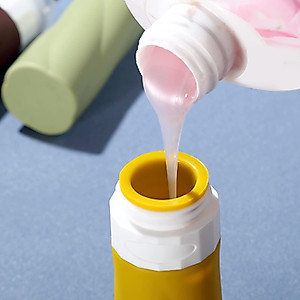 Gemice Travel Bottles for Toiletries, 3oz Tsa Approved Travel Size Containers BPA Free Leak Proof Travel Tubes Refillable Liquid Travel Accessories with Clear Toiletry Bag (4 Pack)