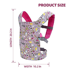 Baby Doll Carrier Front and Back Baby Doll Accessories Backpack Kid Toddlers Play Toy Baby Carriers for Babydoll Pretend with Adjustable Straps for Little Girls (Orange Swan)