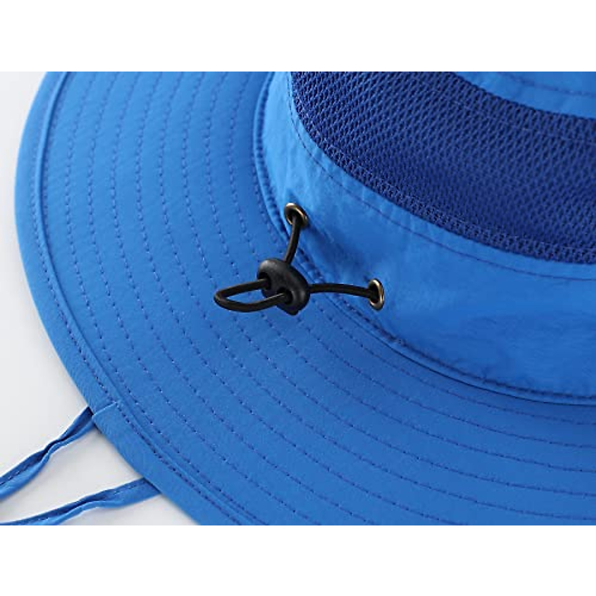 Home Prefer Men's Sun Hat UPF 50+ Wide Brim Bucket Hat Windproof Fishing Hats (Bright Blue)