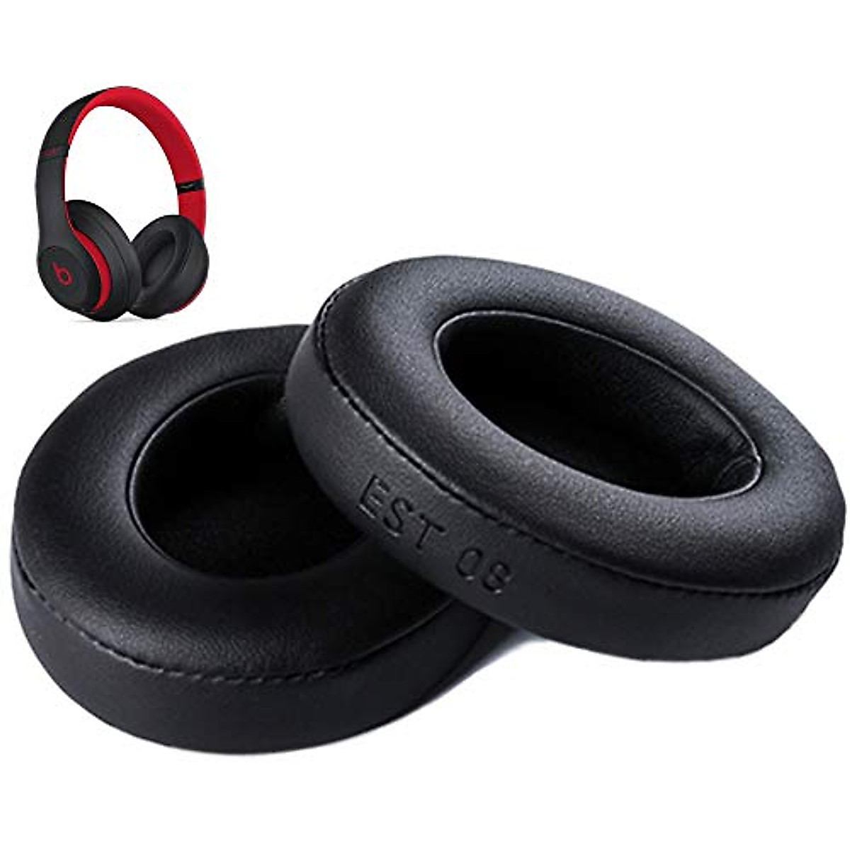 Studio Earpad Replacement - Compatible with Studio 2.0 Wireless Wired and Studio 3.0 Wireless Headphones (Black Tenth Anniversary)