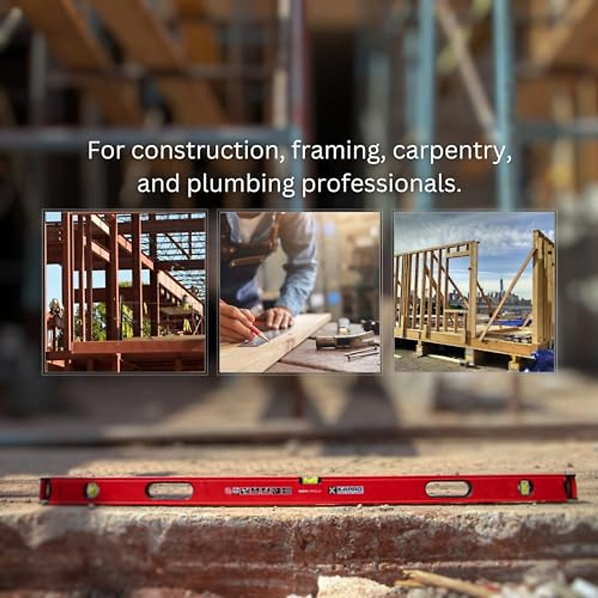 Kapro - 985-41X Apollo Heavy-Duty Professional Box Level - Magnetic - Features Magnified Vials and Dual-View Plumb Site - VPA Tested - 72 Inch