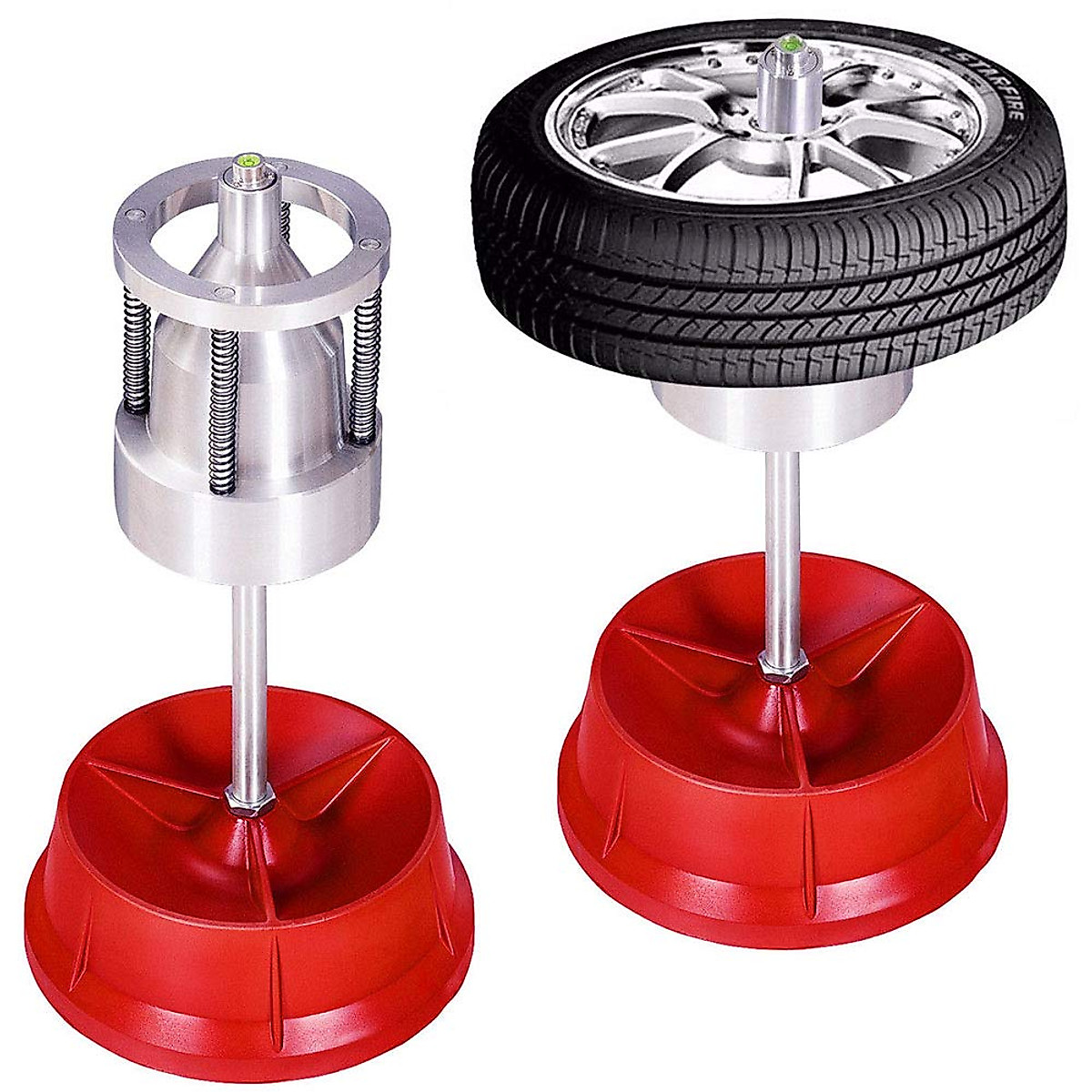 SAVEMORE4U18 Portable Bubble Wheel Balancer with Bubble Level Static Balancing Machine Tire Changer Auto Car Wheel Repair Balancer