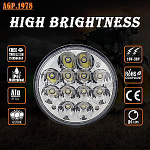 AGP.1978 Par46 LED Landing Light Sealed Beam Spot for Aircraft,3600lumen,14V 28V DC,Replacement for GE 4522 Bulb, GE 4570, GE 4580, GE4581