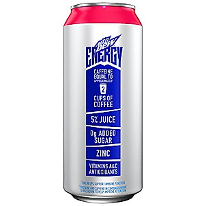 MTN Dew Energy, Pomegranate Blue Burst,16oz Cans (12Pack)