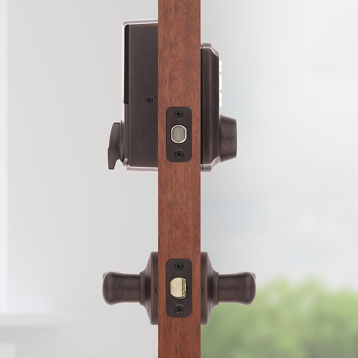 Kwikset Home Connect 620 Smart Lock Deadbolt with Z-Wave Technology, Works with Ring Alarm, Samsung Smartthings and More, Z-Wave Hub Required, Traditional Design in Venetian Bronze