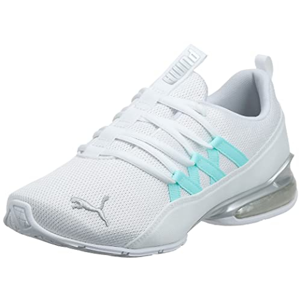 PUMA Women's Riaze Prowl, Puma White-Gulf Stream, 9