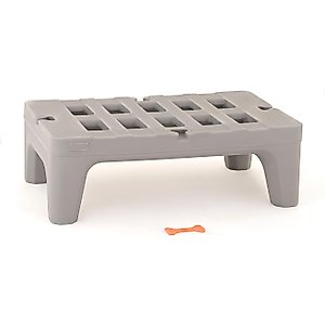 Metro Bow-Tie Dunnage Rack - NSF Listed Heavy-Duty Polymer Plastic Storage Rack for Food Service, Commercial, Professional Use - 36"L x 22"W x 12"H - 1500 lbs. Capacity - Grey