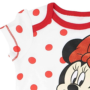 Disney Minnie Mouse Mickey Mouse Donald Duck Newborn Baby Girls 5 Pack Bodysuits Yellow 0-3 Months