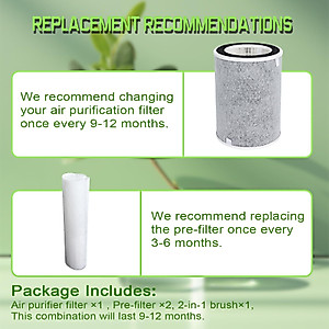 HP201 HP202 Filter Replacement Compatible with Shark HP200 HC502 Air Purifier Max 3-in-1 Filter Parts for HE2FKBAS HE2FKBASMB