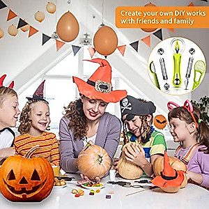 5Pcs Melon Baller Scoop Set, 4 in 1 Stainless Steel Fruit Scooper Seed Remover Cutter, Double Sided Melon Baller Spoon, Avocado Cutter, Watermelon Carving Knife for Dig Pulp Separator Fruit Slicer