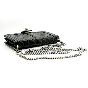 ZZYBIA® Crossbody/Wristlet Clutch 2 Way Coin Zip Mobile Case Wallet Card Holder with Detechable Long Chain for Universal fit Most Smartphones up to 6.5" x 3.5"