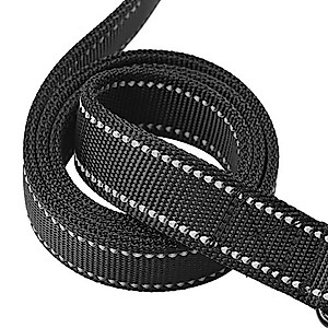 Primal Pet Gear Dog Leash 6ft Long,Traffic Padded Two Handle,Heavy Duty,Reflective Double Handles Lead for Control Safety Training,Leashes for Large Dogs or Medium Dogs,Dual Handles Leads(Black)