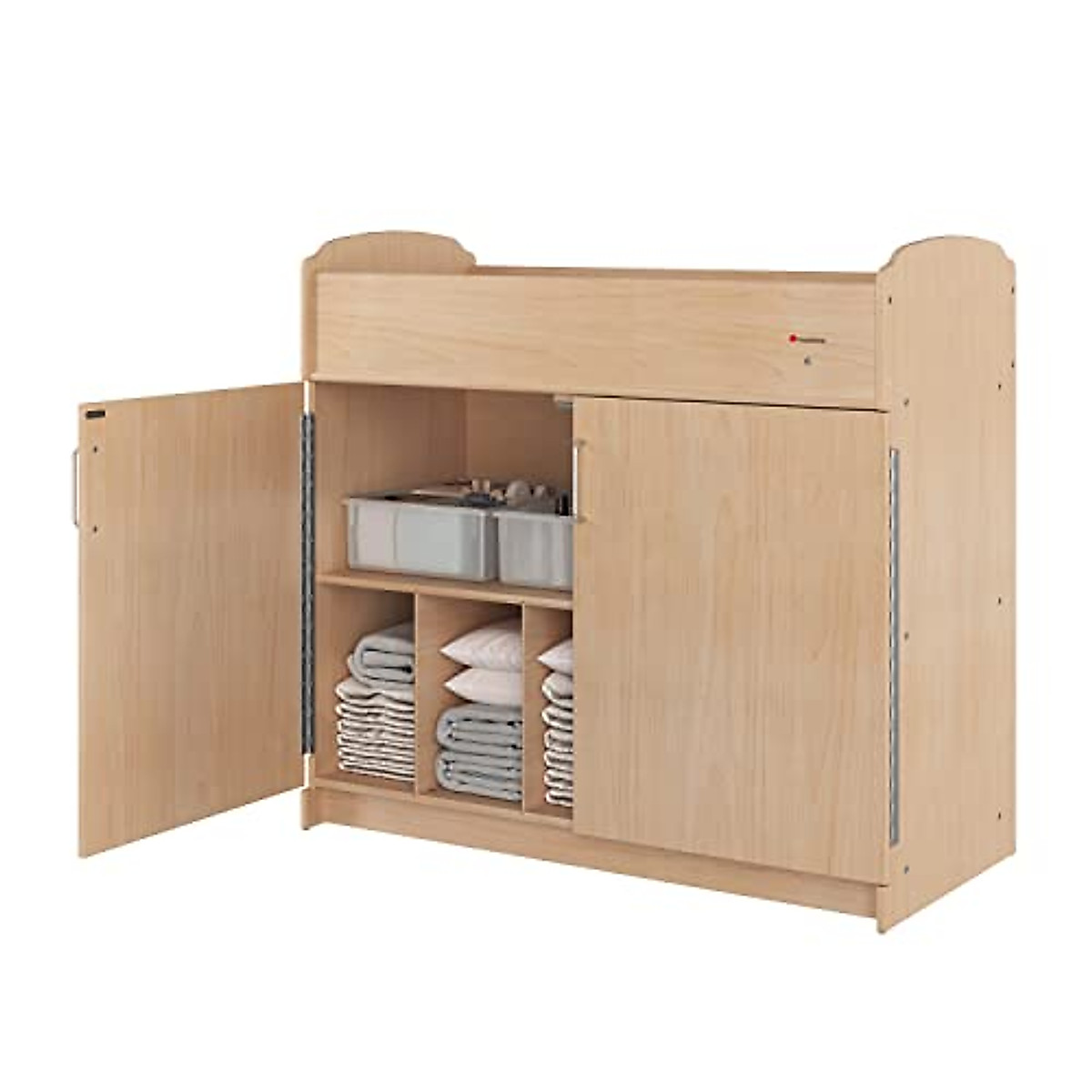 Foundations Serenity Daycare Changing Table with Storage Cubbies, Baby ...