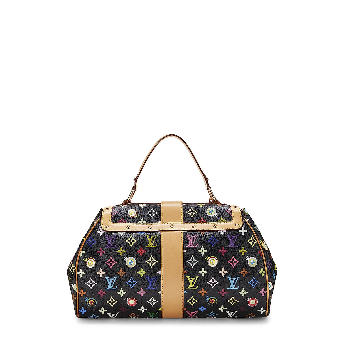 Louis Vuitton, Pre-Loved Takashi Murakami x Louis Vuitton Black Monogram Multicolore Eye Love Sac Retro GM, Black