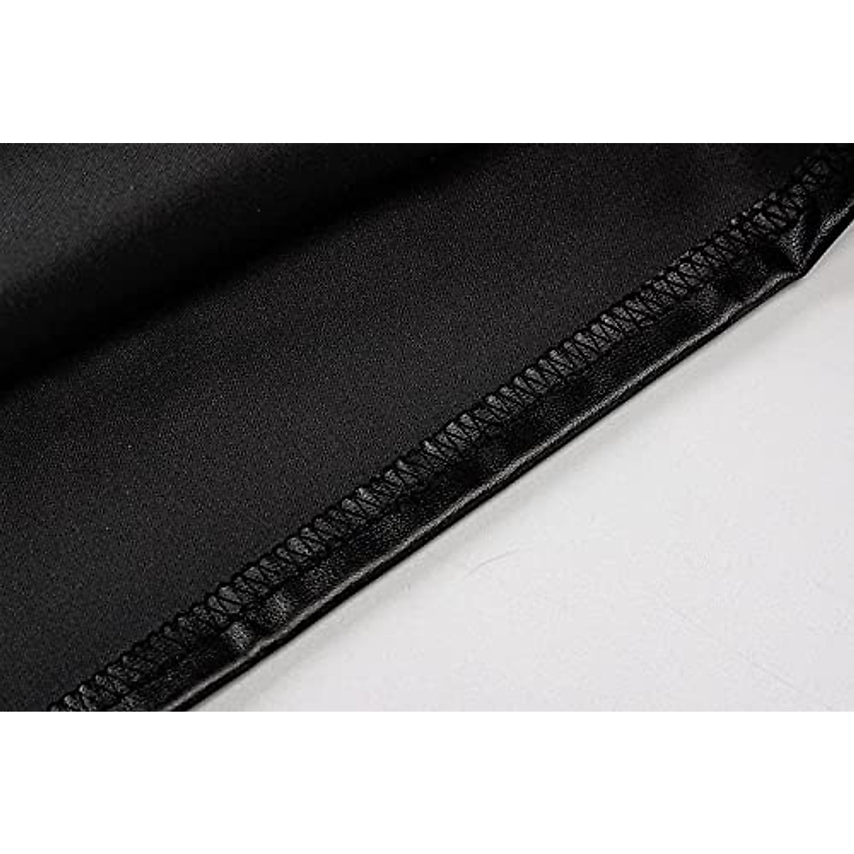 Achieer Women Sexy Club Party Strapless Bodycon Pu Leather Black Ruched Latex Dress