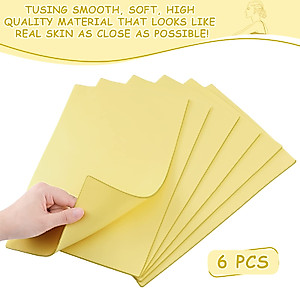 6 Sheets Large Tattoo Practice Skin 8 x 12 Inch Fake Tattoo Skin Kit 3mm Thick Fake Skin Double Sides Silicone Skin for Beginners and Experienced Artists