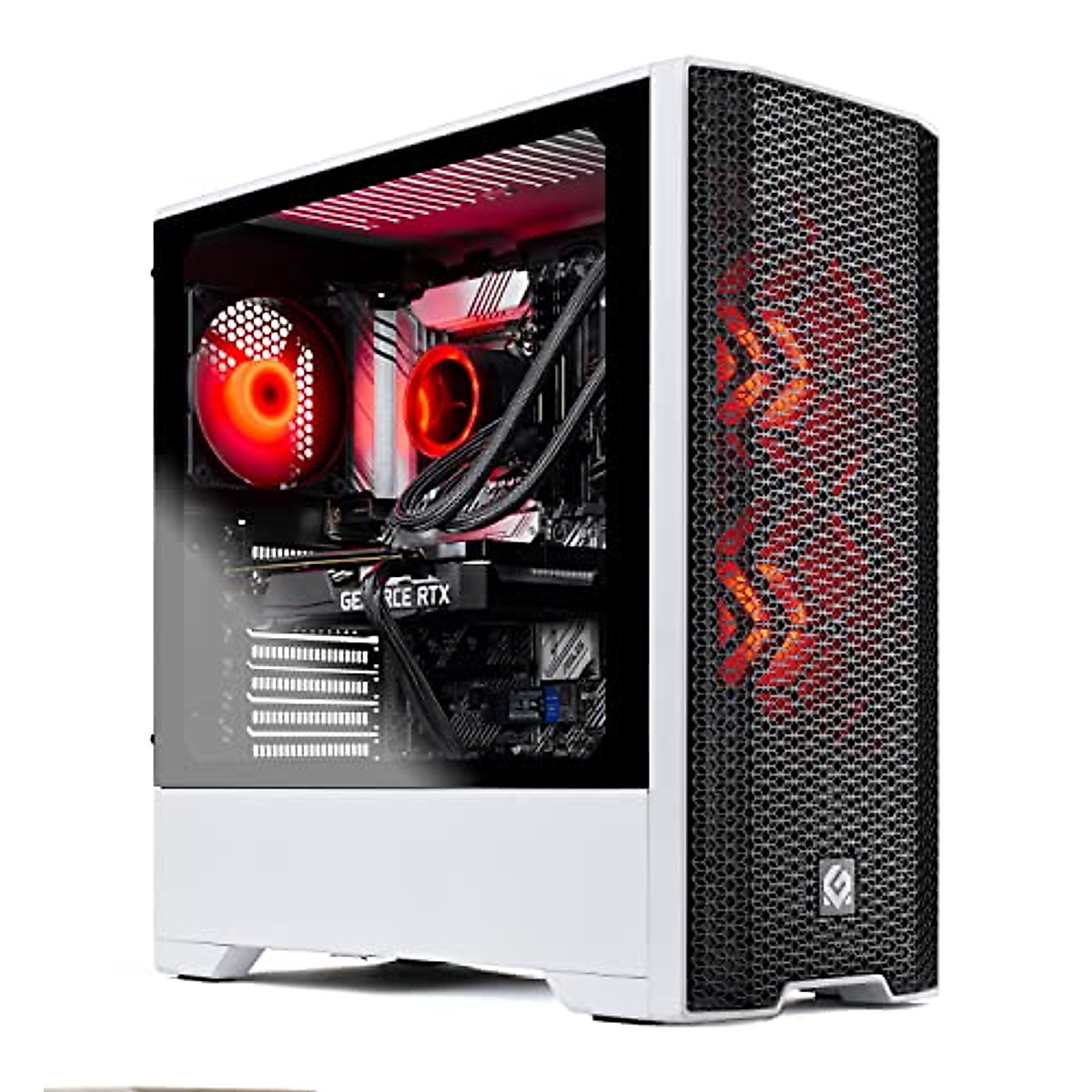 Skytech Blaze Gaming PC Desktop – AMD Ryzen 7 5700X 3.4 GHz, NVIDIA RTX 4070, 1TB NVME SSD, 16GB DDR4 RAM 3200, 750W Gold PSU, 240mm AIO, 11AC Wi-Fi, Windows 11 Home 64-bit