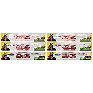 Durvet Ivermectin Paste Dewormer - 6.08g dose @ 1.87% Apple Flavor (6-Pack)