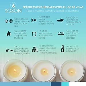 Simply Soson Blue Rustic Texture Pillar Candles 3x6 inch - Set of 3 - Unscented Decorative Blue Candles, No drip Candles, Ideal as Large Candles for Home Decor, Weddings, Holidays