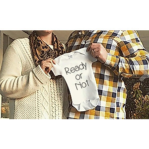 7 ate 9 Apparel Ready or Not Pregnancy Announcement Onepiece 0-3 Months