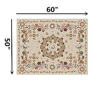 TTYQXZ Wall Tapestry Bohemian - Floral Vine Wall Hanging Celestial Sun Moon and Star Tapestries Hippie Home Decor Boho Tapestry for Bedroom Aesthetic (Cream, Medium (50ʺx 60ʺ))