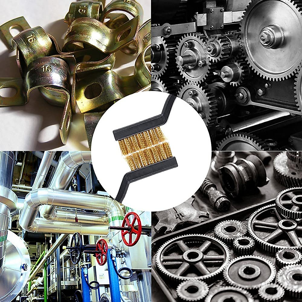 SUJAYU Brass Brush, Brass Wire Brush Rust Remover, Small Wire Brush Brass Brushes for Cleaning, Paint Stripper for Metal Wood Rustoleum Fabric Spray Paint (Brass, 12.00)