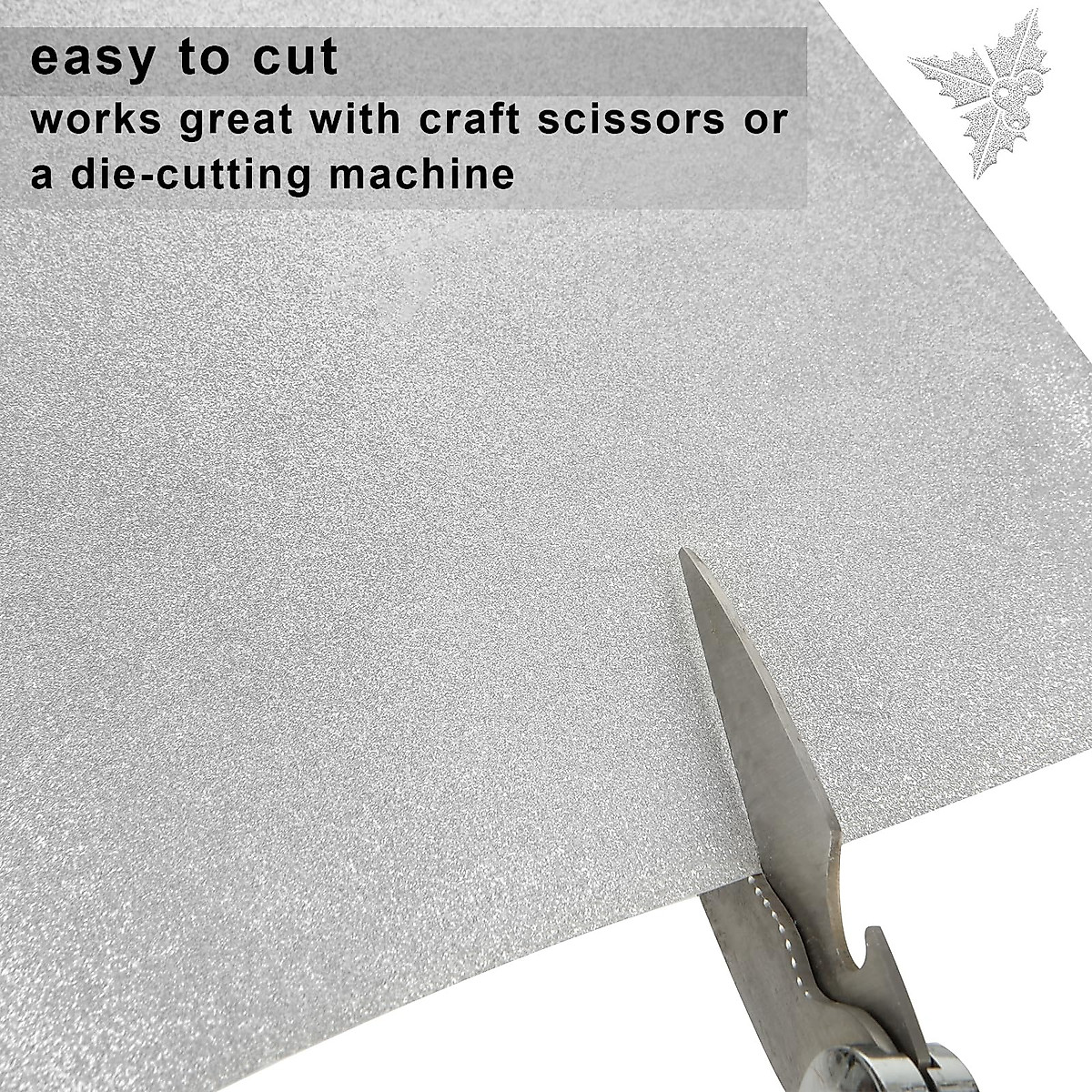 SHUESS Silver Glitter Cardstock Paper 12 x 12, 100 Sheets Glitter Cardstock Paper Silver, 250 GSM Thick Glitter Card Stock, Silver Glitter Paper for Crafts, DIY Birthday, Wedding, Party Supplies