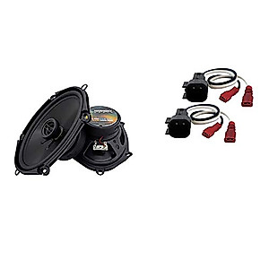 Harmony Audio HA-R68 Compatible with Ford Ranger 1998-2011 Car Stereo Rhythm Series 5x7 6x8 Replacement 225W Speakers and HA-725600 Speaker Replacement Harness