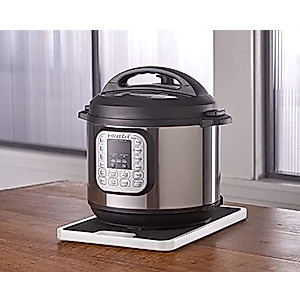 Nifty Small & Medium Appliance Rolling Tray - White, Home Kitchen Counter Organizer, Integrated Rolling System, Non-Slip Pad Top for Coffee Maker, Stand Mixer, Blender, Toaster