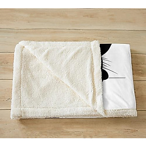 Feelyou Black Cat Fuzzy Blanket for Kids Toddler Cute Pet Cats Fleece Throw Blanket Kawaii Kitten Plush Blanket and Throws Super Soft Cozy Animal Sherpa Blanket 50"X60"