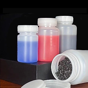 LEPEVNEY 1000ml/34oz Plastic Bottles Lab Chemical Reagent Bottle - Wide Mouth, Secure Sample Sealing, Liquid Storage Container 2 Pcs