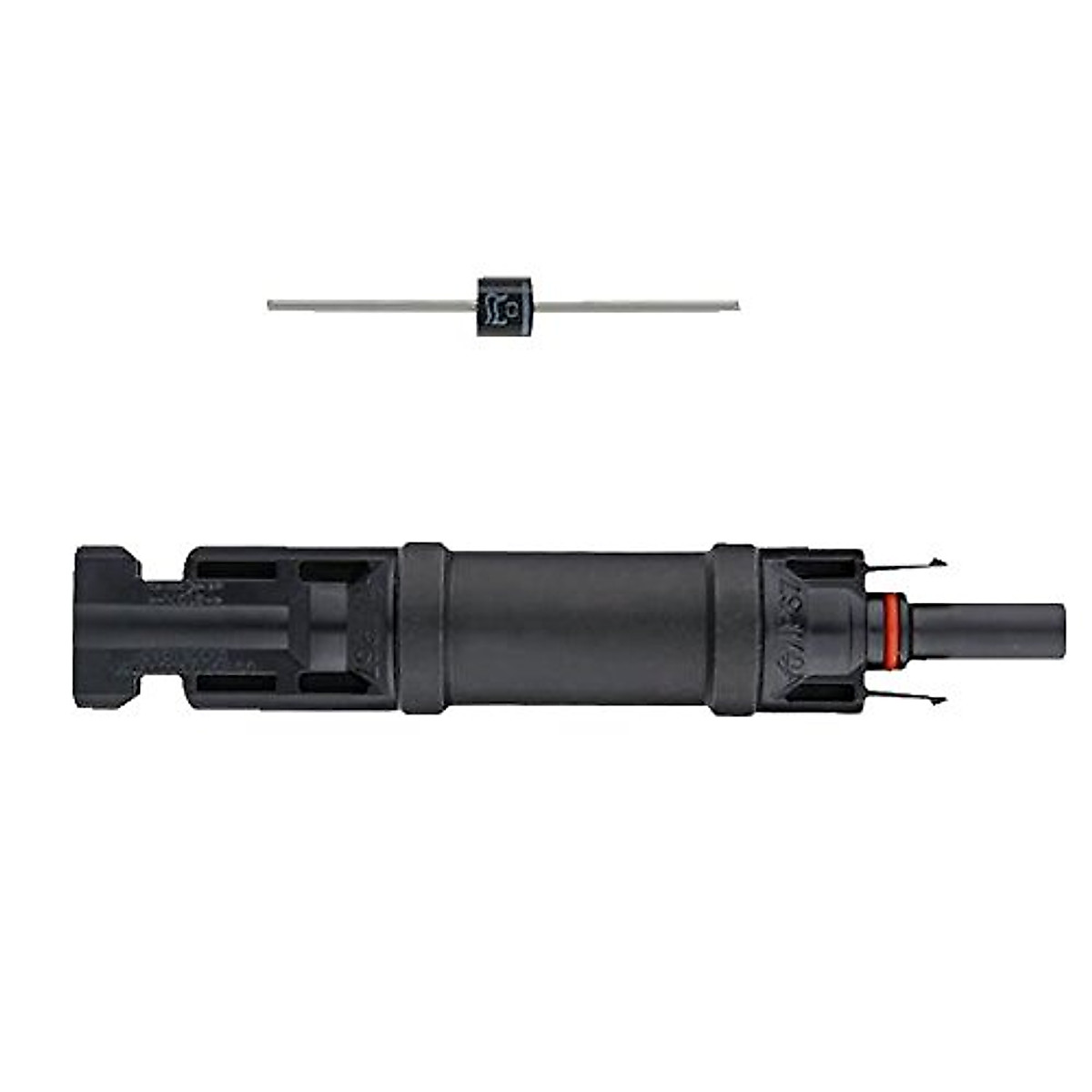 NUZAMAS Set of 2 Inline Built-in diode Connector 15 Amp Male to Female for Solar Panel Connection and 2 of Wrench Spanner Wiring Tool