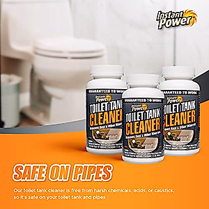 Instant Power Toilet Tank Cleaner – Bathroom Toilet Cleaning Powder, Removes Rust and Other Minerals, No Scrubbing, 16 Oz