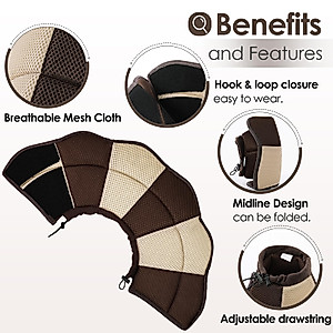 AOFITEE Dog Cone for Dogs After Surgery, Soft Dog Cone Collar for Large Medium Small Dogs, Adjustable Dog Recovery Collars & Cones, Breathable Elizabethan Collar for Dogs to Prevent Licking Wounds