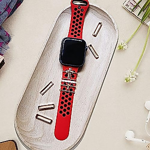 POPIGROUND Watch Band Charms Compatible with Apple Watch Band for Women Girls, 5pcs Watch Charms for 20mm 22mm Watch Band Bling jewelry Accessories (Cross)