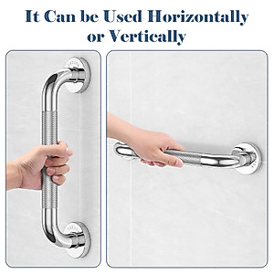 Grab Bars for Bathtubs and Showers, Aolloa 2 Pack 16inch SUS304 Stainless Steel Anti Slip Bath Handle for Elderly Senior Handicap Pregnant Women