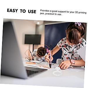 2Pcs Transparent Printing Pen Holder Base Pen Stand Accessories for Printer Pens