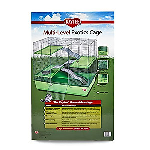 Kaytee My First Home Multi-Level Exotics Habitat for Pet Chinchillas, Rats, Degus, Sugar Gliders and Other Exotic Small Animals
