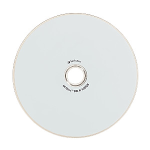 Verbatim M DISC BD-R 100GB 4X White Inkjet Hub Printable Blank Blu-Ray Recordable Media – 25pk Spindle