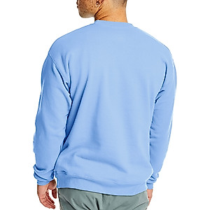 Hanes Mens Ecosmart Fleece Sweatshirt, Cotton-blend Pullover, Crewneck For Men, 1 Or 2 Pack, Light Blue - 1 Pack, Medium US