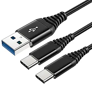 USB C Charging Cable 10ft 2Pack Charger Cord for Samsung Galaxy A23 5G S21 S20 S22 Plus Ultra FE/A51 A71 5G/A03S,A20 A12 A13 A02S A04S,Note20,Note10,USB A to USB-C,3A Fast Charge Long Type C Wire