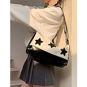 FCOOLYEET Messenger Bag Y2K Aesthetic Star Crossbody Bag Retro Grunge Shoulder Bag for Men and Women (Z#star)