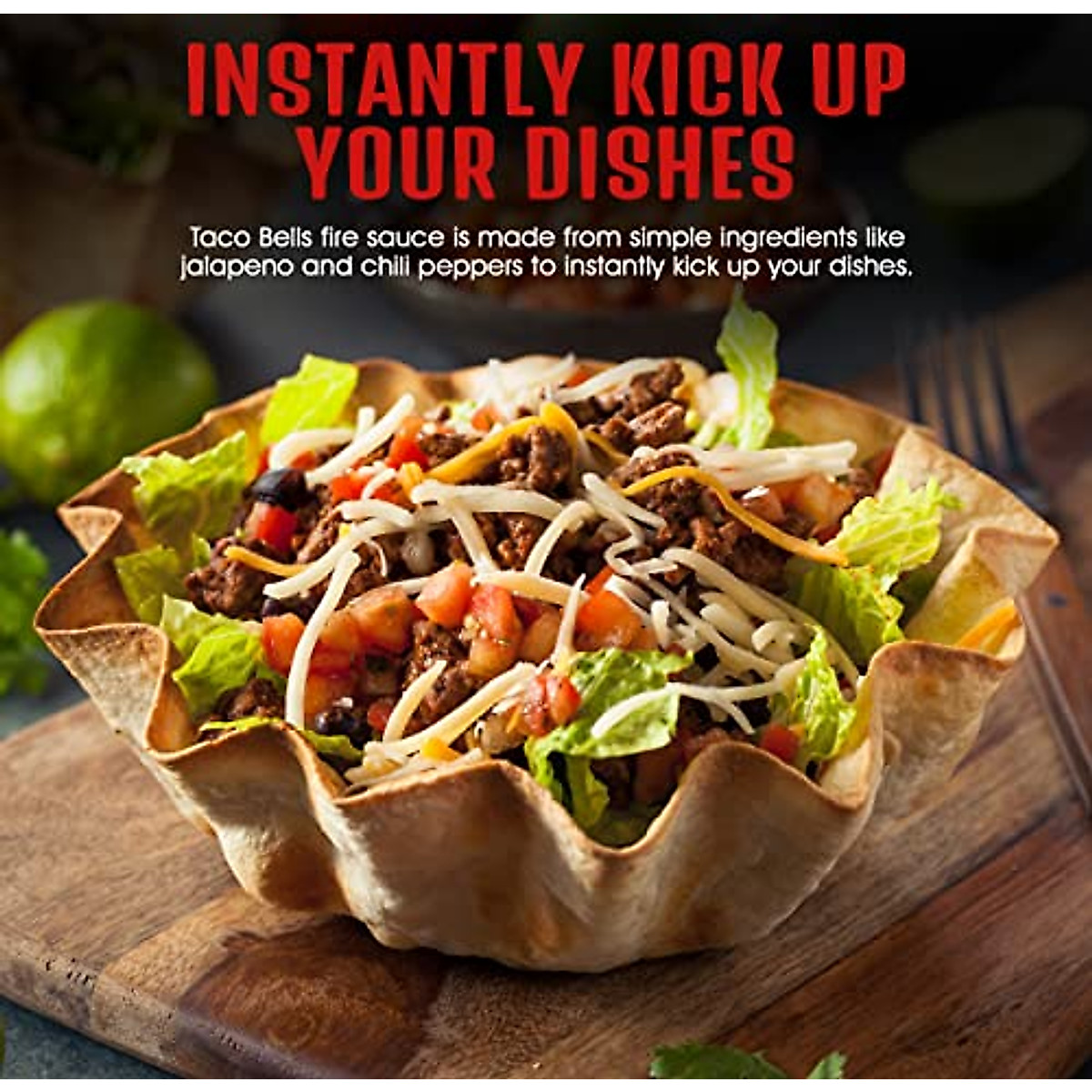 Taco Bill Fire Sauce Bottle, 3 Pack Taco Sauce Condiment Seasoning for Tacos Salad Chips Quesadilla Chicken Tex Mex Burritos and More, 7.5 Ounces Each with Nosh Pack Mints