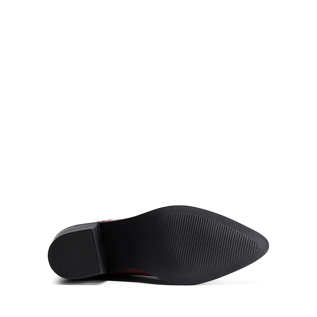 DREAM PAIRS Women's Cowgirl Boots, Mid Calf Western Cowboy Chunky Heel Boots, Slouchy & Pull-on for women SDMB2302W Red Size 9