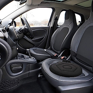 HEALLILY Swivel Seat Cushion 360° Rotating Car Seat Cushion Auto Swivel Cushion for Elderly or Those with Limited Mobility Black