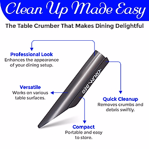 THECRUMBER The Crumber | Crumb Catcher | Crumber Tool | Restaurant Grade Quality | Stainless Steel Crumber Blade | Crumbers for Servers, Waiters, and Waitresses | Crumb Catcher