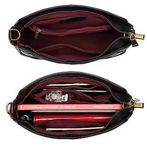 Leather Cute Crossbody Bags for Women Coloful Floral Patchwork Unique Shoulder Purse and Handbags Medium